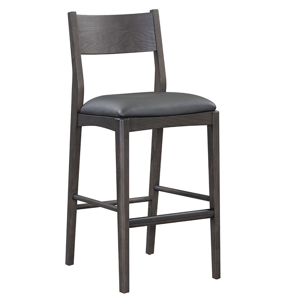 Leather and Wood Bar Stool – Cokas Diko Home