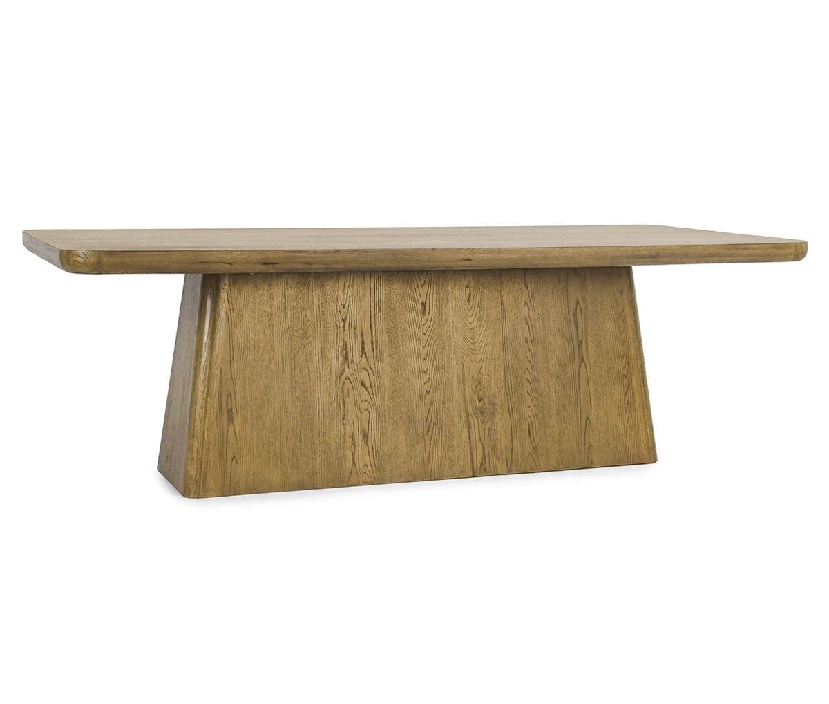 Oak Rectangle Light Brown Dining Table 95" – Cokas Diko Home