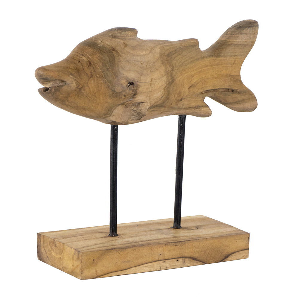 Teak Fish on Stand – Cokas Diko Home